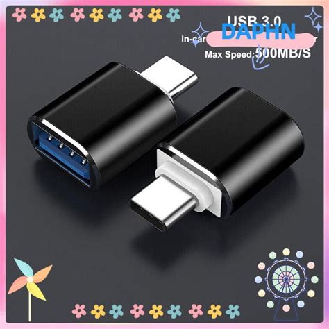 Daphs อะแดปเตอร์เชื่อมต่อ Type C เป็น Usb 3 0 5gbps ความเร็วสูง แบบพกพา