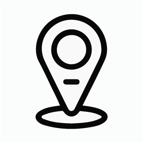 Simple Location Pin Icon Premium AI Generated Vector