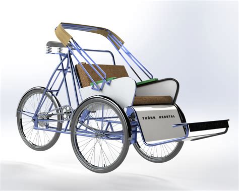 人力三轮车倒骑驴 SOLIDWORKS 2020 模型图纸下载 懒石网