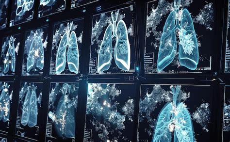 advanced radiology lung ct scan imaging display premium ai generated