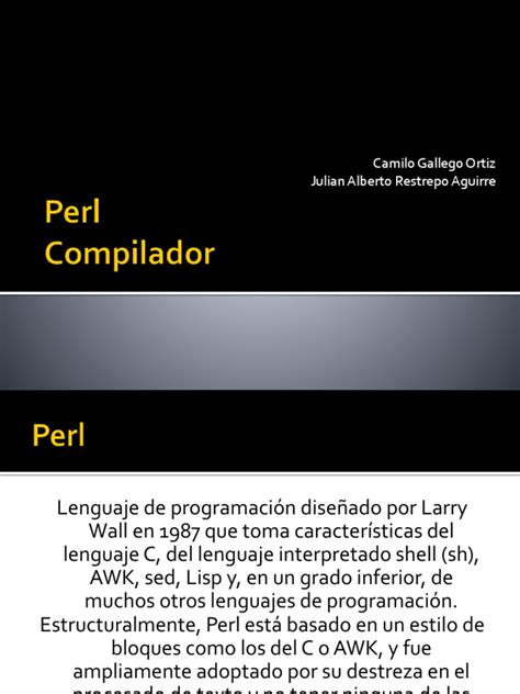 Concepto Básico De Perl Pdf Perl Lenguaje De Programación