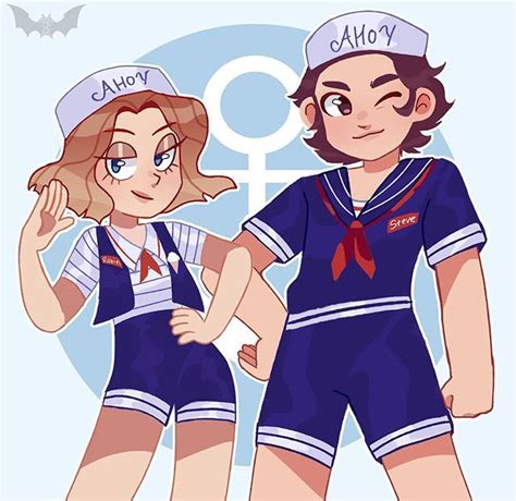 Stranger Things Robin And Steve By Mar Marmochiii Scoops Ahoy Ice Cream Maya Hawke Joe Keery