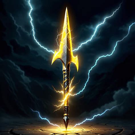 A Sword With A Lightning Bolt On It And A Lightning Bolt On The Top Premium Ai Generated Image