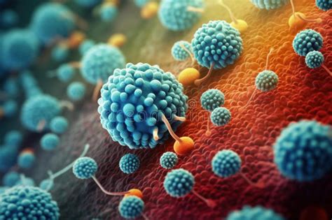 Sophisticated Macro Virus Cell Generate Ai Stock Illustration