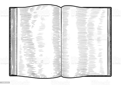 오픈도 서 일러스트 레이 션 드로잉 판화 잉크 라인 아트 벡터 공부에 대한 스톡 벡터 아트 및 기타 이미지 공부 교과서 교육 Istock