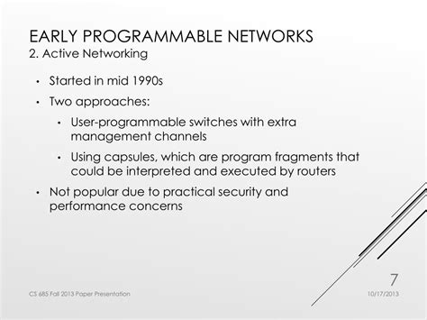 Ppt A Survey Of Software Defined Networking Past Present And