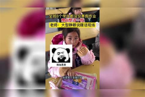 全班8个学生都没交寒假作业