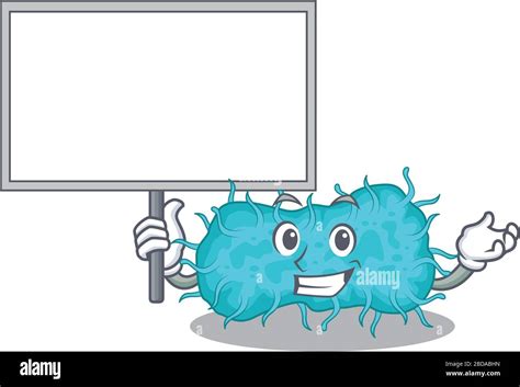 An Icon Of Bacteria Prokaryote Mascot Design Style Bring A Board