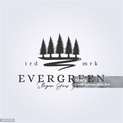 상록 로고 소나무 아이콘 기호 벡터 일러스트레이션 디자인 0명에 대한 스톡 벡터 아트 및 기타 이미지 0명 가문비나무 계절 Istock