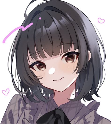Safebooru 1girl Alternate Hairstyle Black Hair Blush Bob Cut