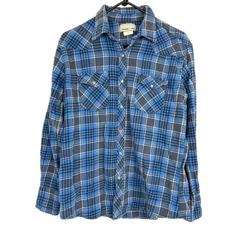 Wrangler Shirts Vintage Wrangler Wrancher Pearl Snap Flannel Plaid