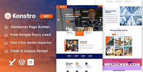 Konstro V Construction Wordpress Theme Wplocker Gpl