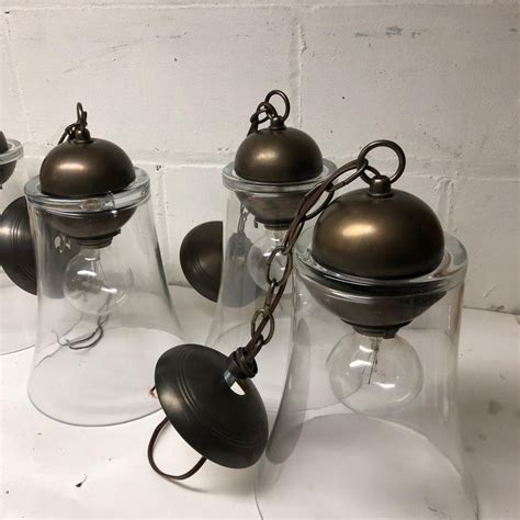Set Of Four Italian Glass Pendant Light Fixtures For Sale At 1stdibs