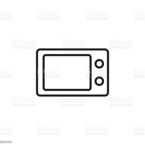 전자 레인지 평면 벡터 아이콘입니다 전자 레인지 기호 그림입니다 Consumer Electronics Association에