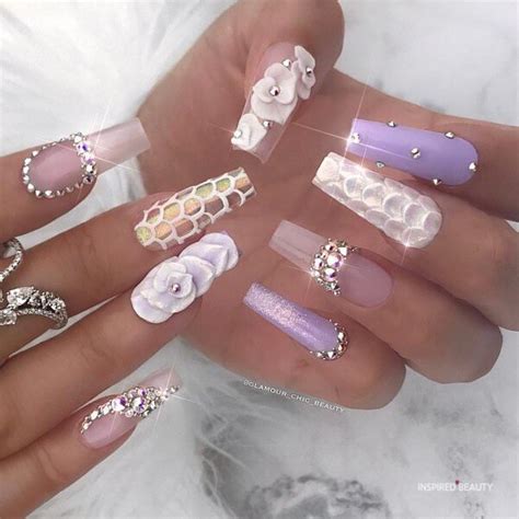 38 Stunning Coffin Nails With Diamonds Inspired Beauty