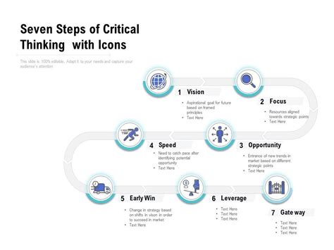 Seven Steps Of Critical Thinking With Icons Ppt PowerPoint Presentation