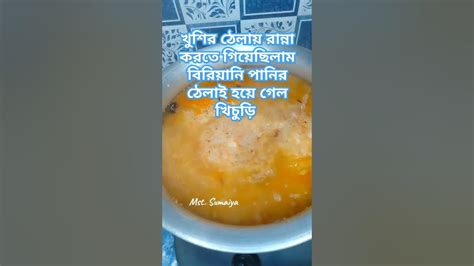 খিচুড়ি। খুশির ঠেলায় রান্না করতে গিয়েছিলাম বিরিয়ানি পানির ঠেলায়