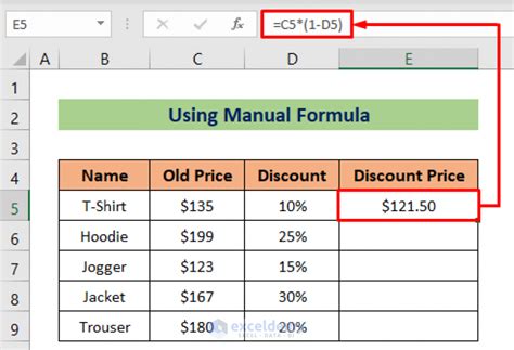 How To Calculate Discount Price In Excel 4 Quick Methods Exceldemy