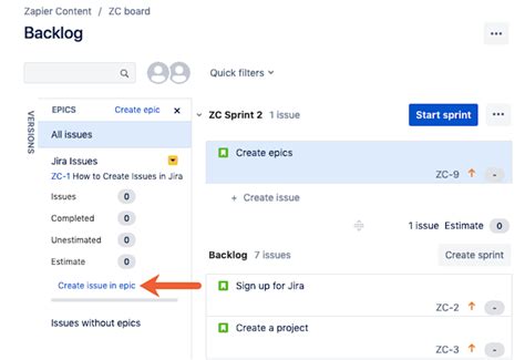 how to create an issue in jira