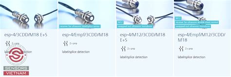 Splice Sensor Esp 4 3cdd M18 E S Cảm Biến Phát Hiện Nhãn Máy đóng Gói