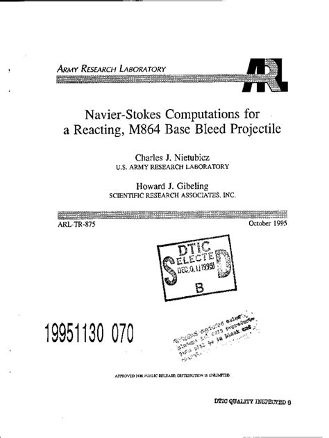 Fillable Online Live Firing And 3d Numerical Investigation Of Base Bleed Fax Email Print