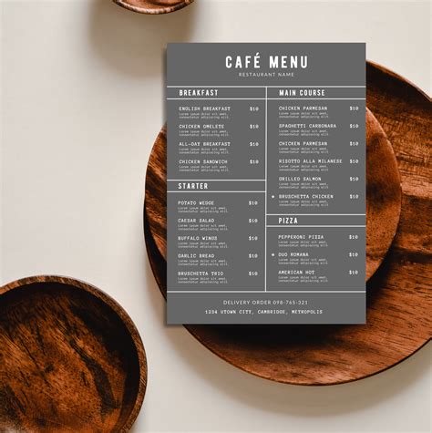 Cafe Menu Template Bundle Minimalist Cafe Menu Template Etsy