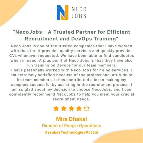Neco Jobs Pvt Ltd On Linkedin Happyclient Customerexperience