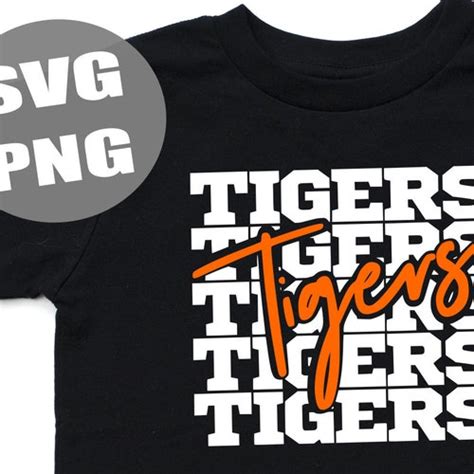 Tiger Tigers School Shirt Design Svg Png Etsy
