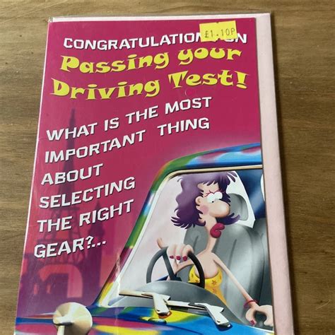 Congratulations Youve Passed Driving Test Card Funny New And Sealed £