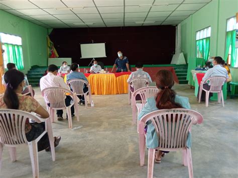 နောင်ချိုမြို့၌ ကိုဗစ် ၁၉ ရောဂါ ကာကွယ်ထိန်းချုပ်ကုသရေးကော်မတီမှ လုပ်ငန်းညှိနှိုင်း ဆွေးနွေးပွဲက