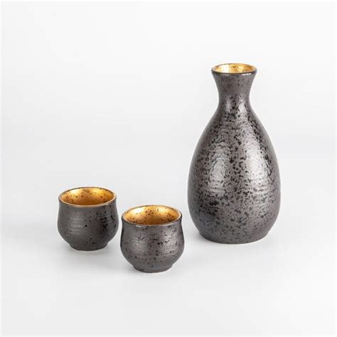 Gold Japanese Sake Set Japan Avenue