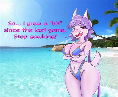 Rule 34 Anthro Arms Crossed Arms Crossed Under Breasts Beach Big