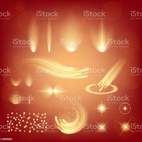 발광 효과의 창조적인 개념 벡터 세트 반짝 검은색에 고립 된 버스트를 별 그림 서식 파일 예술 디자인 크리스마스 배너 축 하 매직 플래시 에너지 레이 Led 조명에 대한