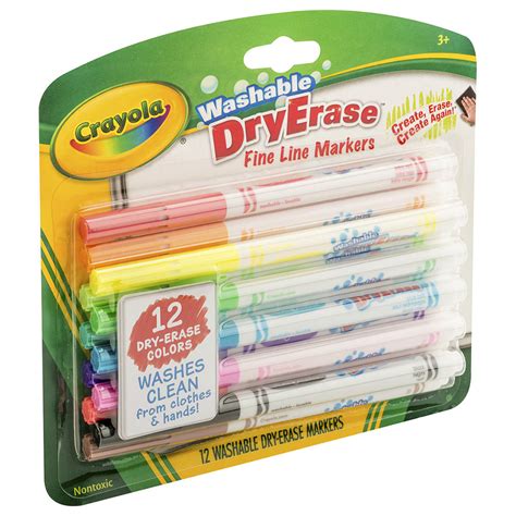 Crayola Dry Erase Fine Line Washable Markers 12pcs Jomla Ae
