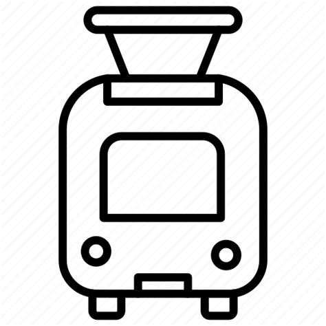 Electric Bus Vehicle Trip Public Transportation Icon Download On