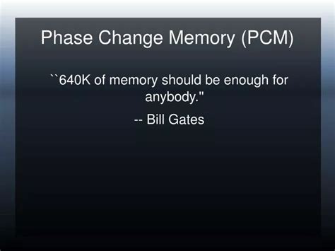 PPT Phase Change Memory PCM PowerPoint Presentation Free Download ID 4741546