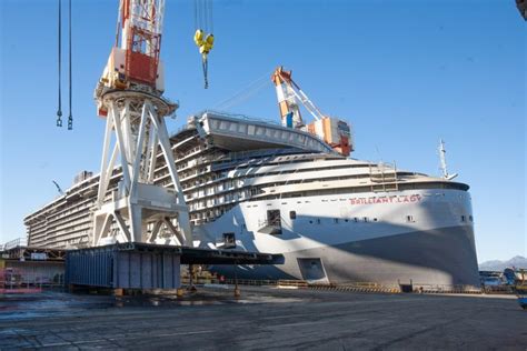 Virgin S Brilliant Lady Floated Out At Fincantieri Cruise Industry