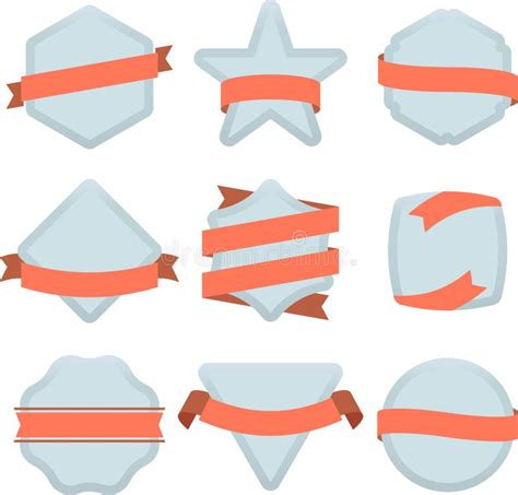 Plain Badges Stock Vector Illustration Of Simple Seal 28193025