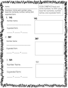 Writing Numbers In Base Ten Number Form And Expanded Form By TeachGrowInspire