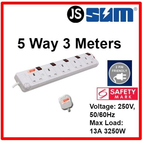 5 Way Extension Socket 3m Tv And Home Appliances Electrical Adaptors