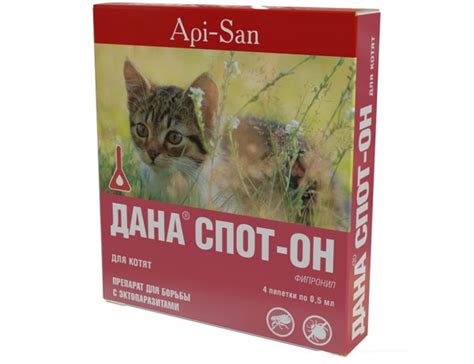 «Дана Спот-Он» для кошек: инструкция по применению, химический состав ...