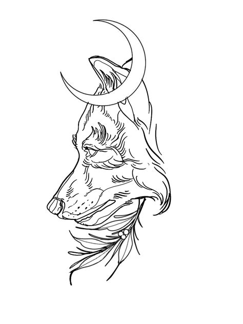 Wolf Outline Drawing Clipartsco