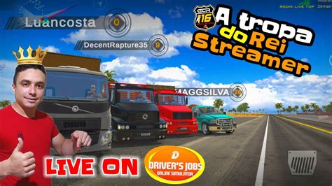 LIVE JOGANDO DRIVERS JOBS INSCRITOS E AMIGOS DO REI