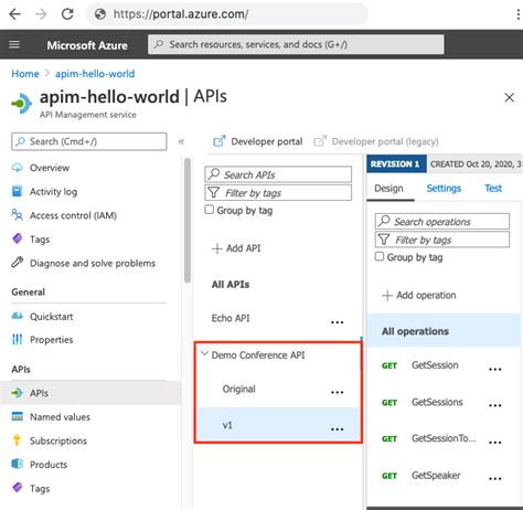 Tutorial Publicaci N De Versiones De La Api Con Azure Api Management
