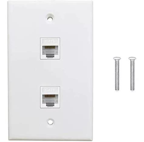 Placa De Pared Ethernet De 2 Puertos Pared Cat6 Hembra A He Cuotas