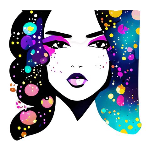 Whimsical Design Sublimation Designs Colorful Woman Png · Creative Fabrica