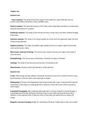 Anatomy Study Guide Chapter One Question One Gross Anatomy The Study Of Structure Visible