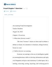 Fraud Chapter 1 Exercises Docx Course Sidekick Pdf Fraud Chapter 1
