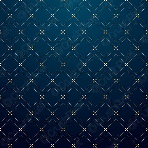 Abstract Geometric Squares Gold Dash Line Pattern On Dark Blue Stock