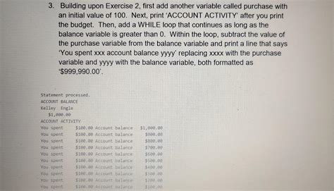 Solved 2 Create A Script With Three Variables A Number